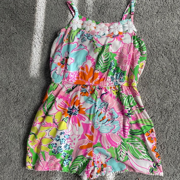 Lilly Pulitzer | Dresses | Lilly Pulitzer Romper Target Pink Floral ...